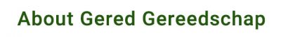 About Gered Gereedschap – Gered Gereedschap